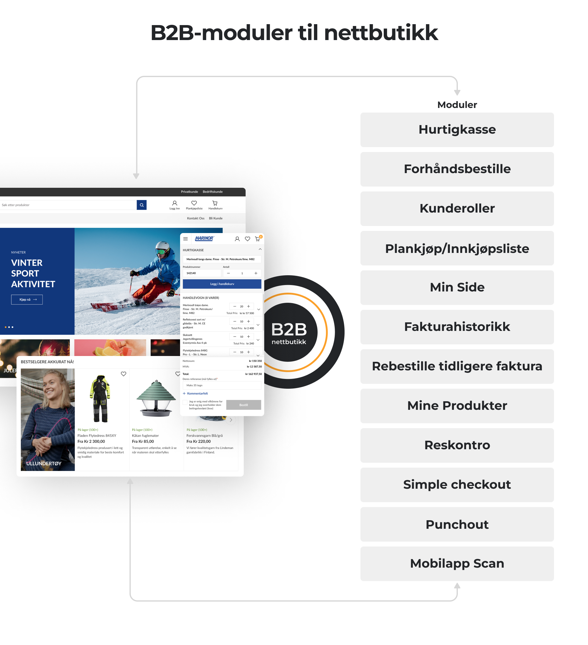 Effektiv B2B-nettbutikk med kundeportal og ERP-integrasjon